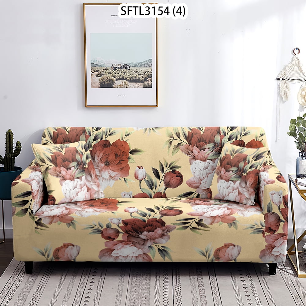 Flower sofa Stretch Sofa Cover Modern Combination Corner Sofa Cover ...