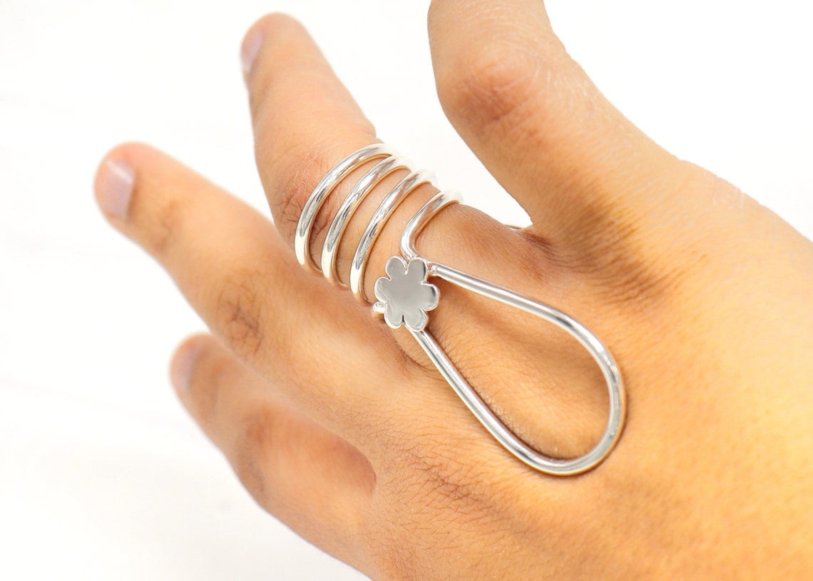 FlowerMCP joint Splint Ring • MCP Sterling Silver Splint Ring • Splint ...