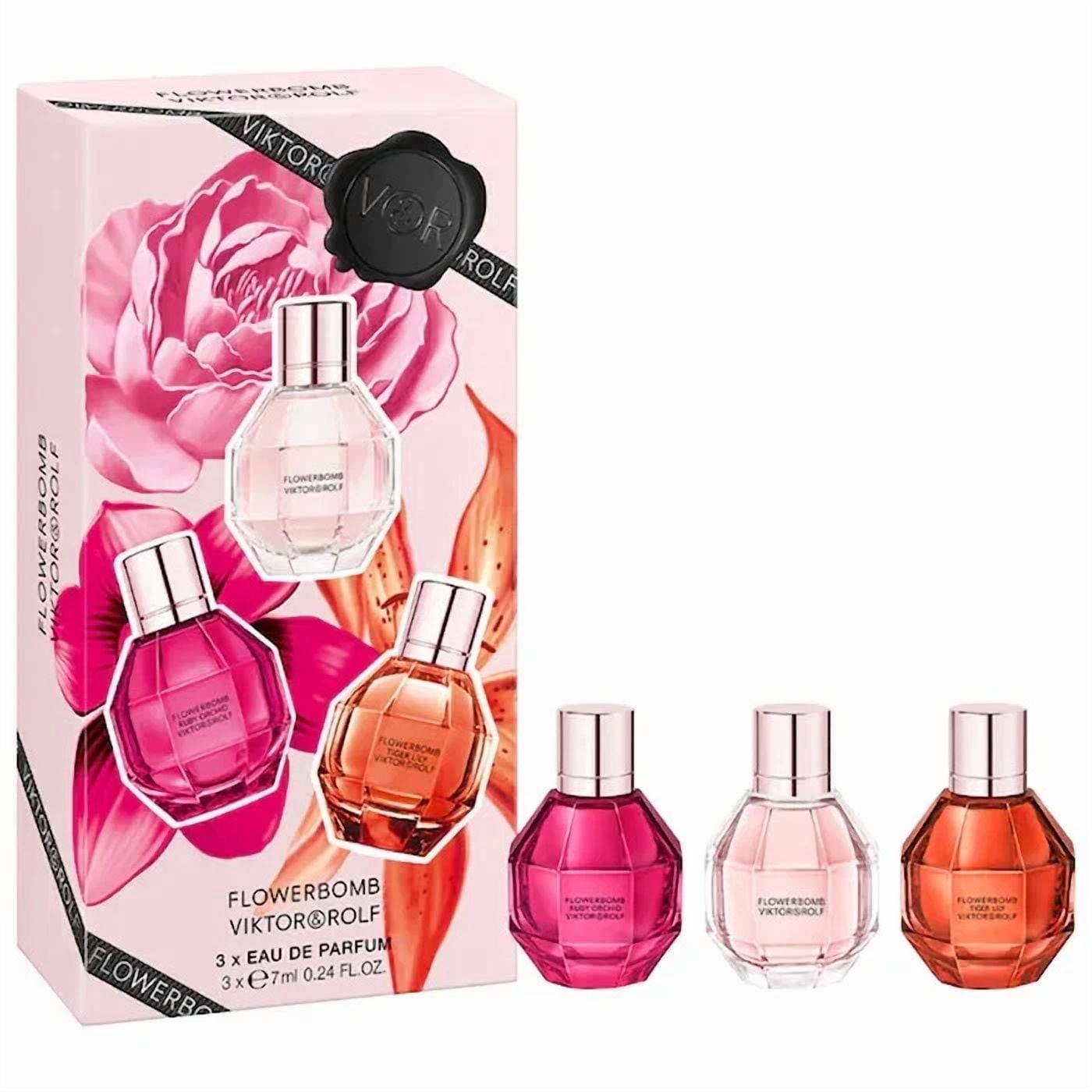 Flowerbomb by Viktor & Rolf 3 PC Mini Set: Flowerbomb EDP 0.24 oz ...