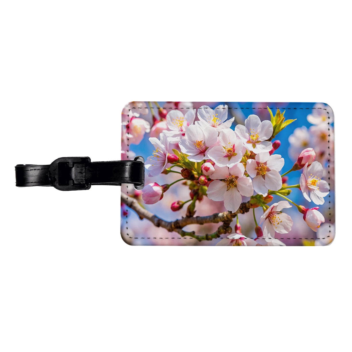 Flowering Cherry Tree Branch Faux Leather Travel Luggage Tag - Walmart.com