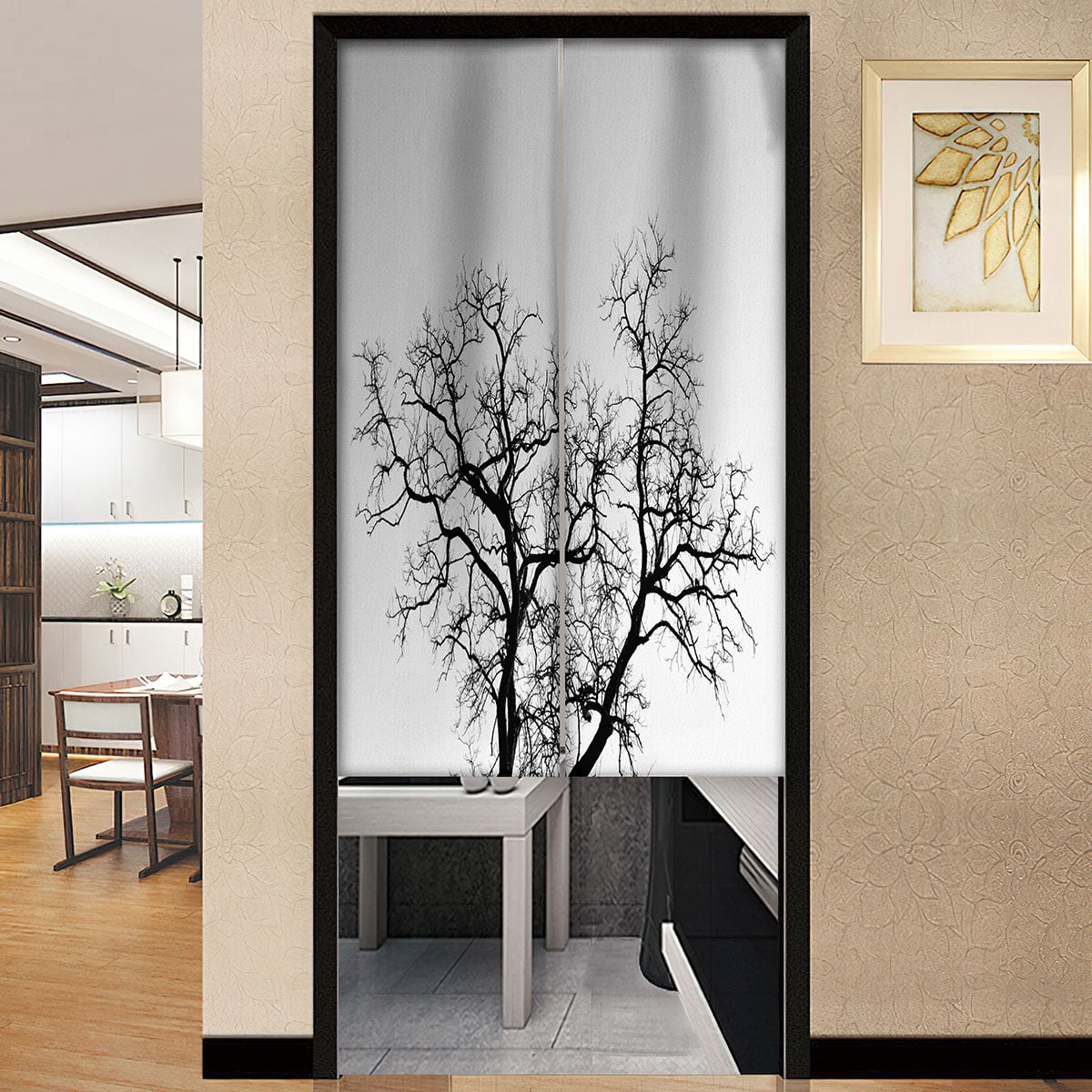 Flowering Tree Branches Door Curtain Chinese Panel Japanese Style ...