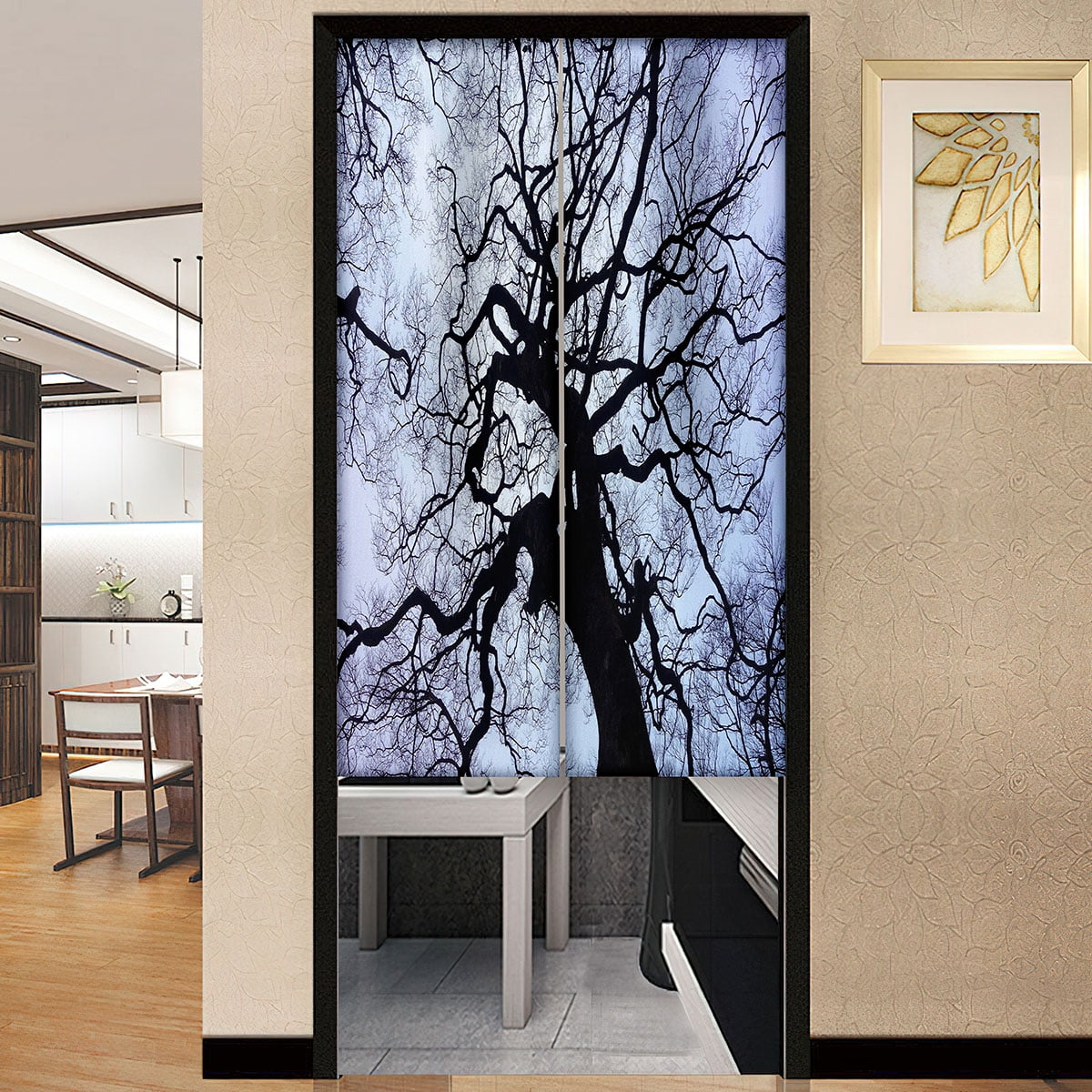 Flowering Tree Branches Door Curtain Chinese Panel Japanese Style ...
