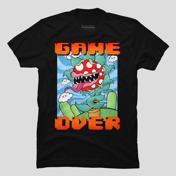 Flowermonster Game Over Funny Cartoon Gamer Meme H38840 Unisex T-Shirt ...