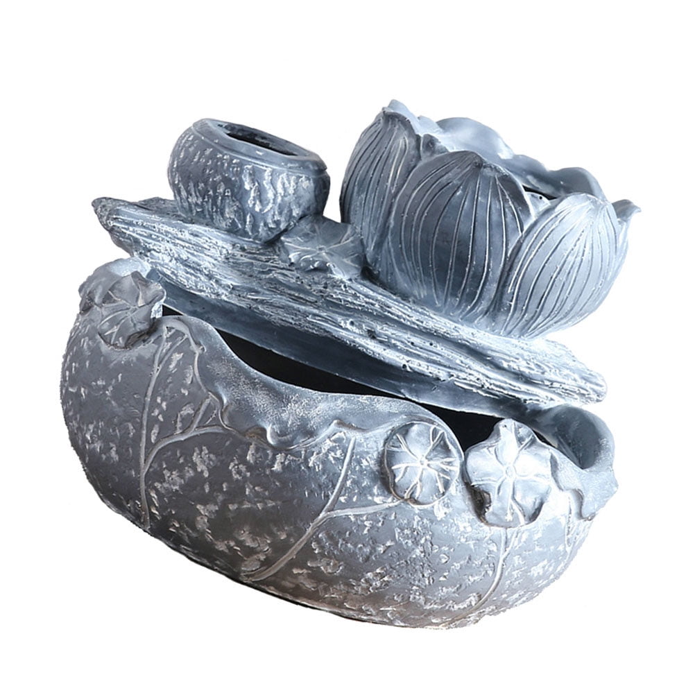 Flowerpot Pots Indoor Lotus Planter Artificial Plants Outdoor Grey ...