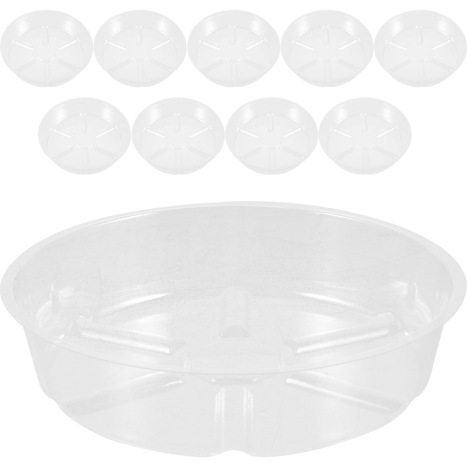 Flowerpot Trays Water Plates Bonsai 6 Inch Clear Plastic Plant Saucer ...