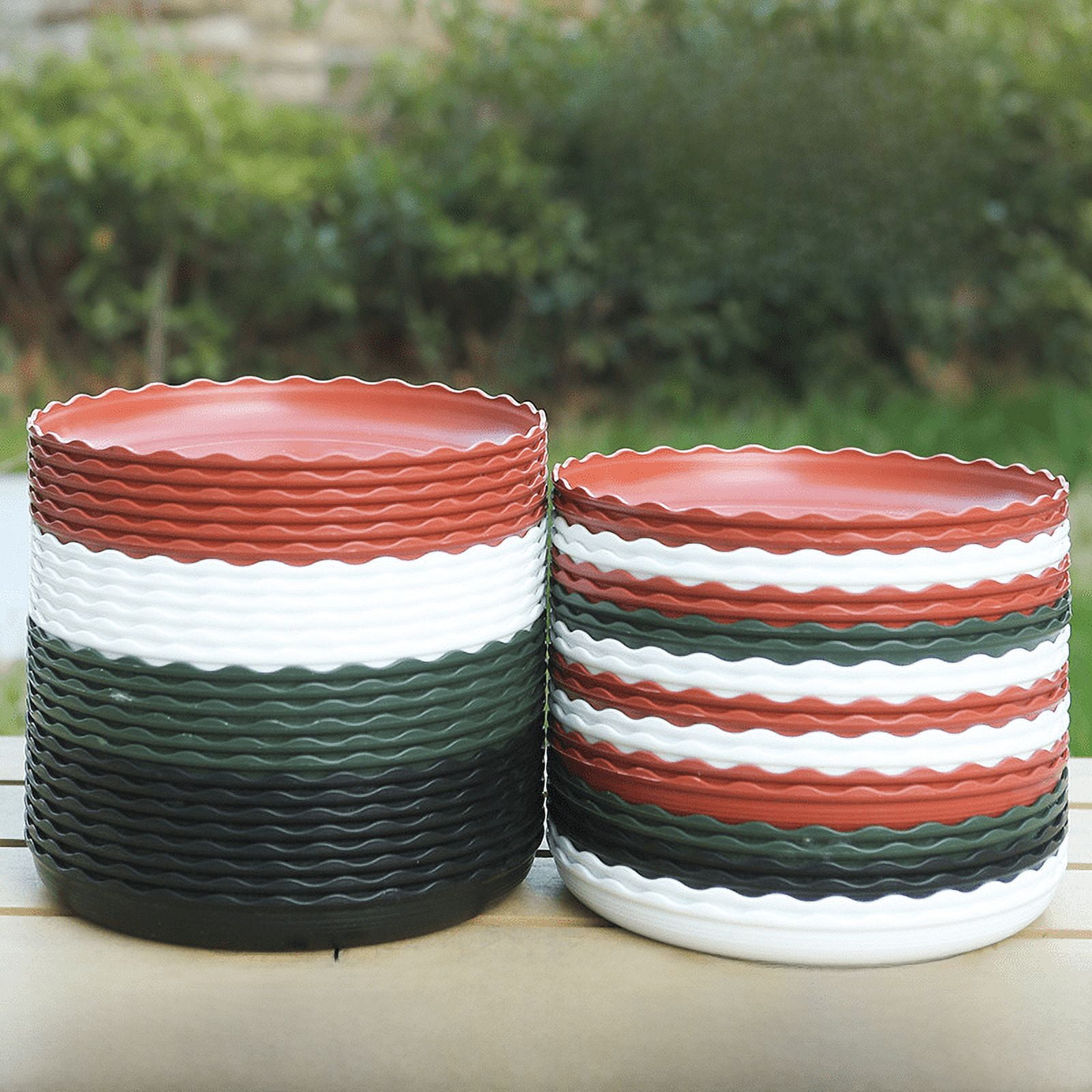 Flowerpot water tray mobile chassis base plate holder round plastic ...