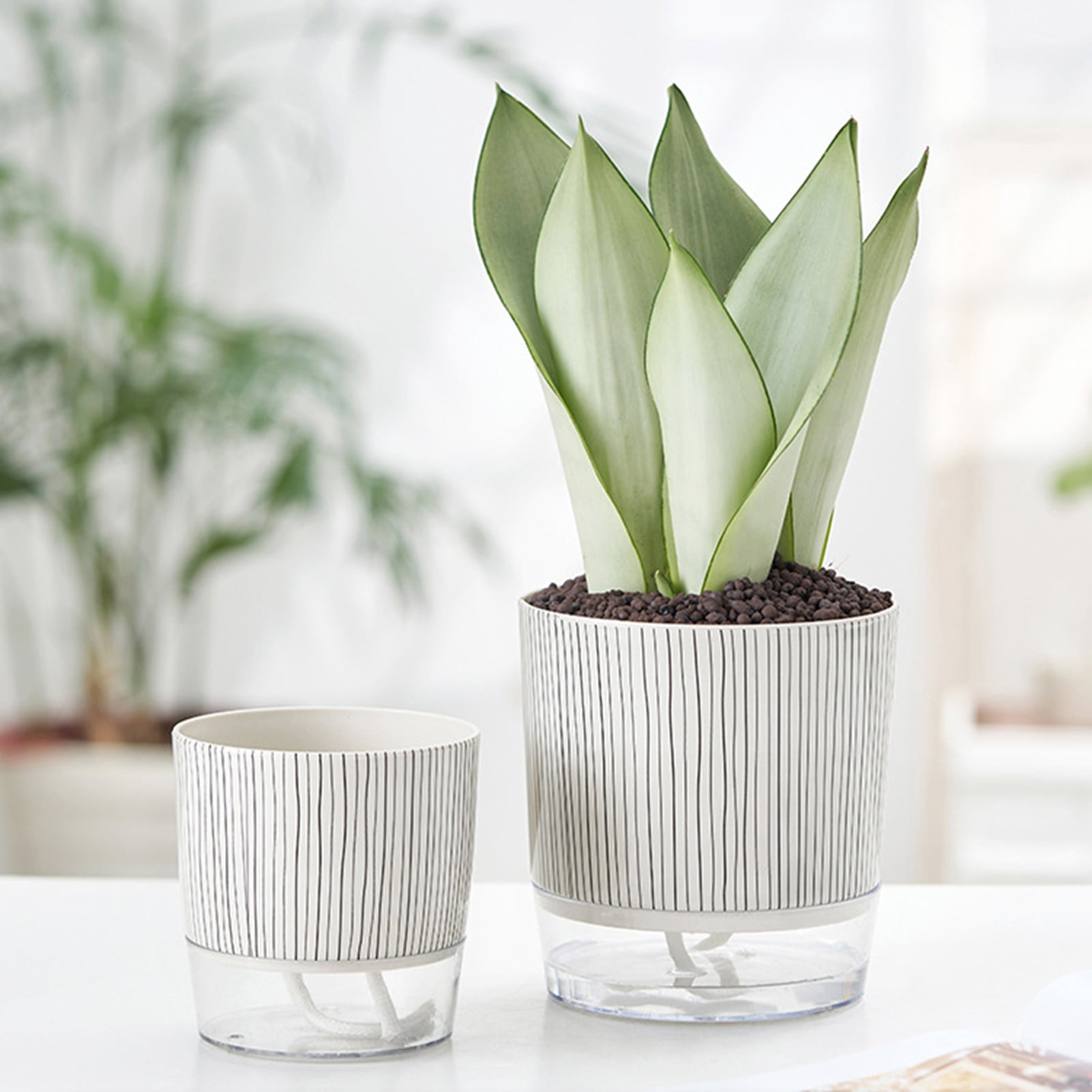 Flowerpot with Drainage Holes Water Filling Port Automatic Self ...