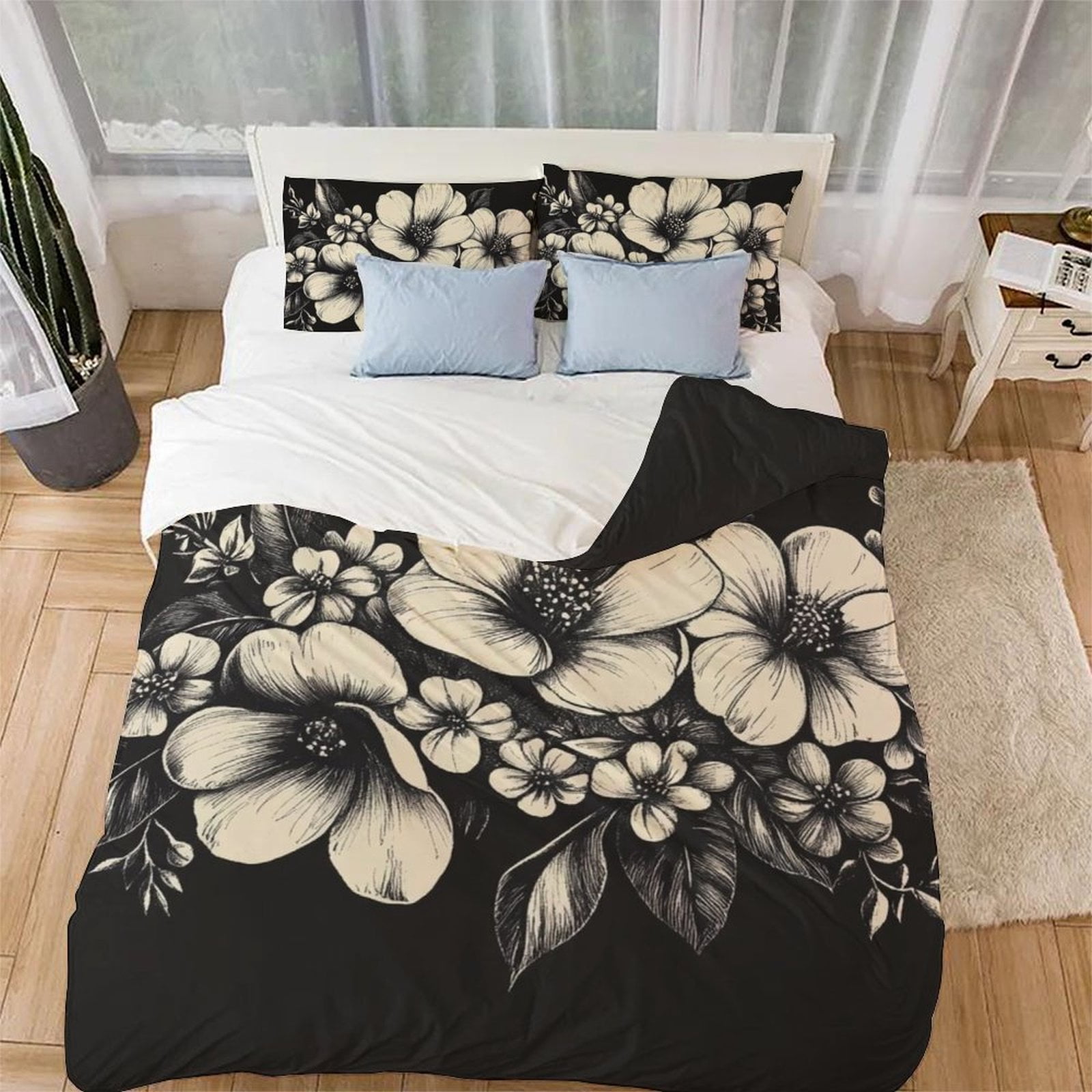 Flowers 3D Printed Bedding Set Duvet Cover Quilt Cover Comforter Covers ...