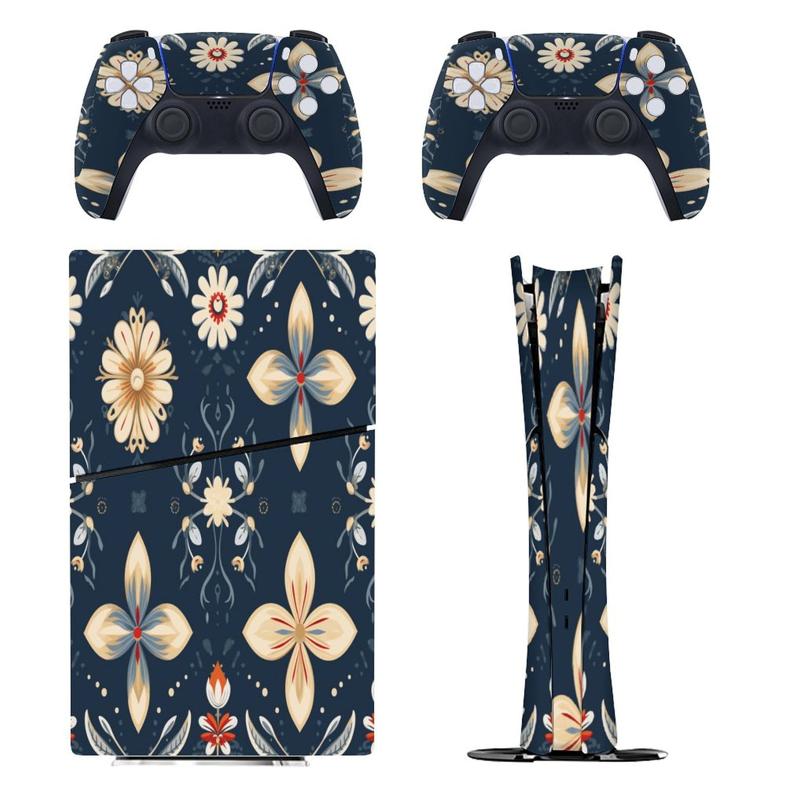 Flowers, AI Painting PS5/PS5 Slim Digital Disc Skin Sticker For Console ...