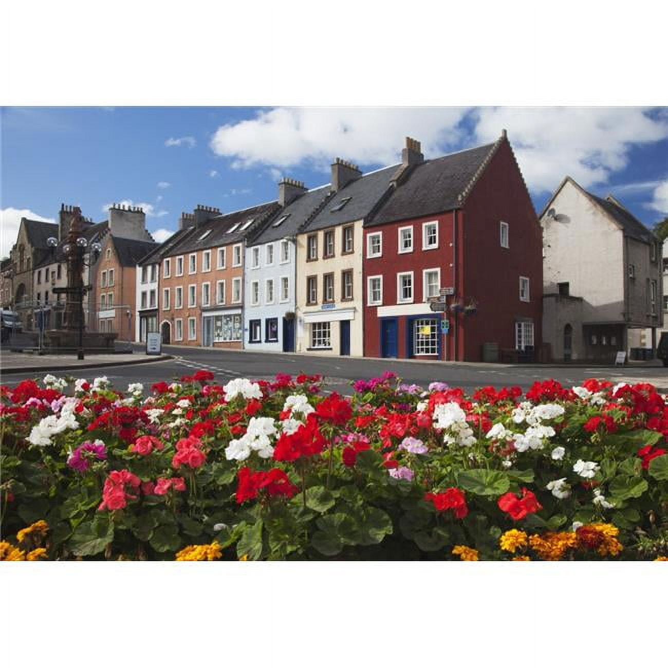 Flowers Along A Street In A Residential Area - Jedburgh - Scottish ...