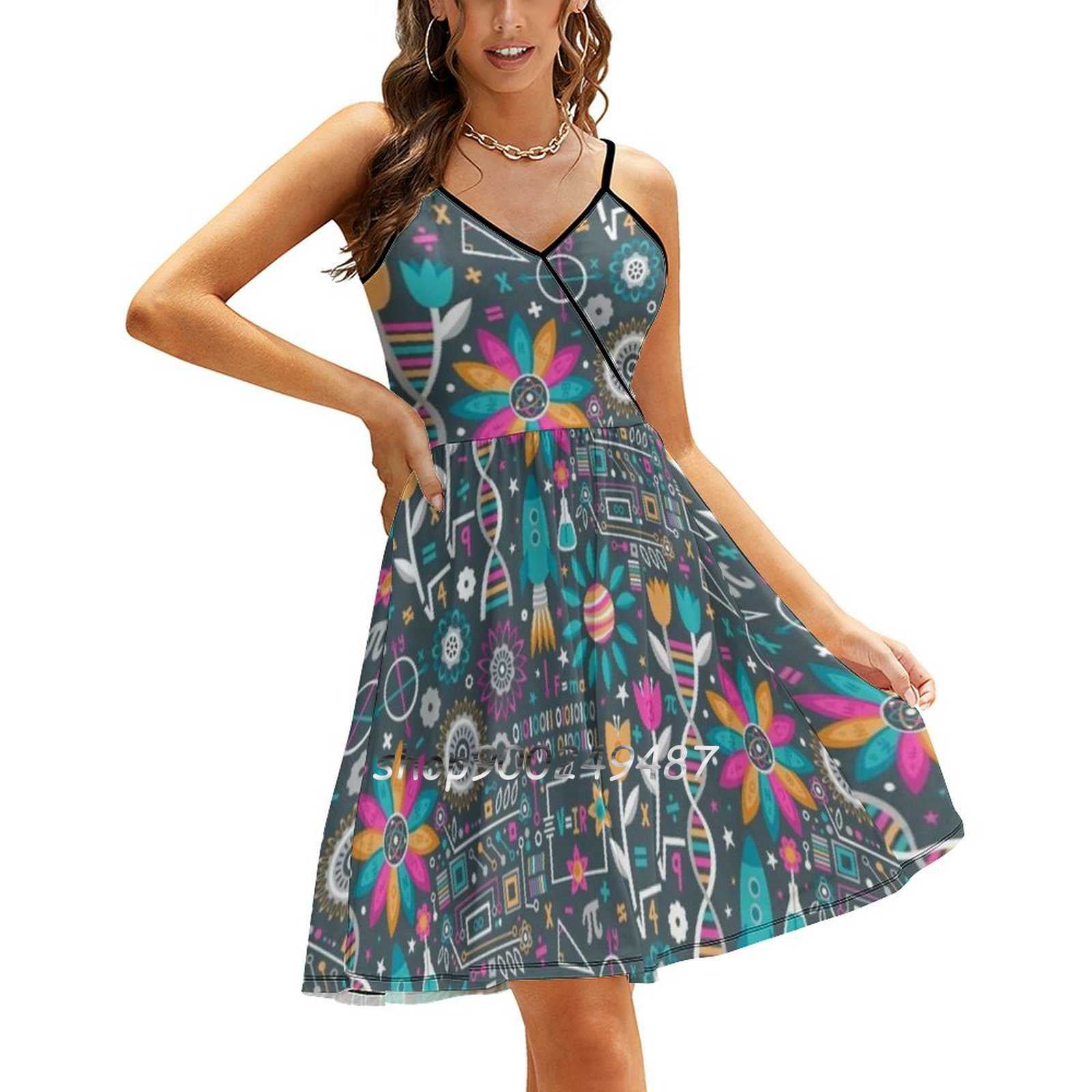 Flowers And Stems Evening Party Dresses Midi Sexy Dress Female Sweet ...