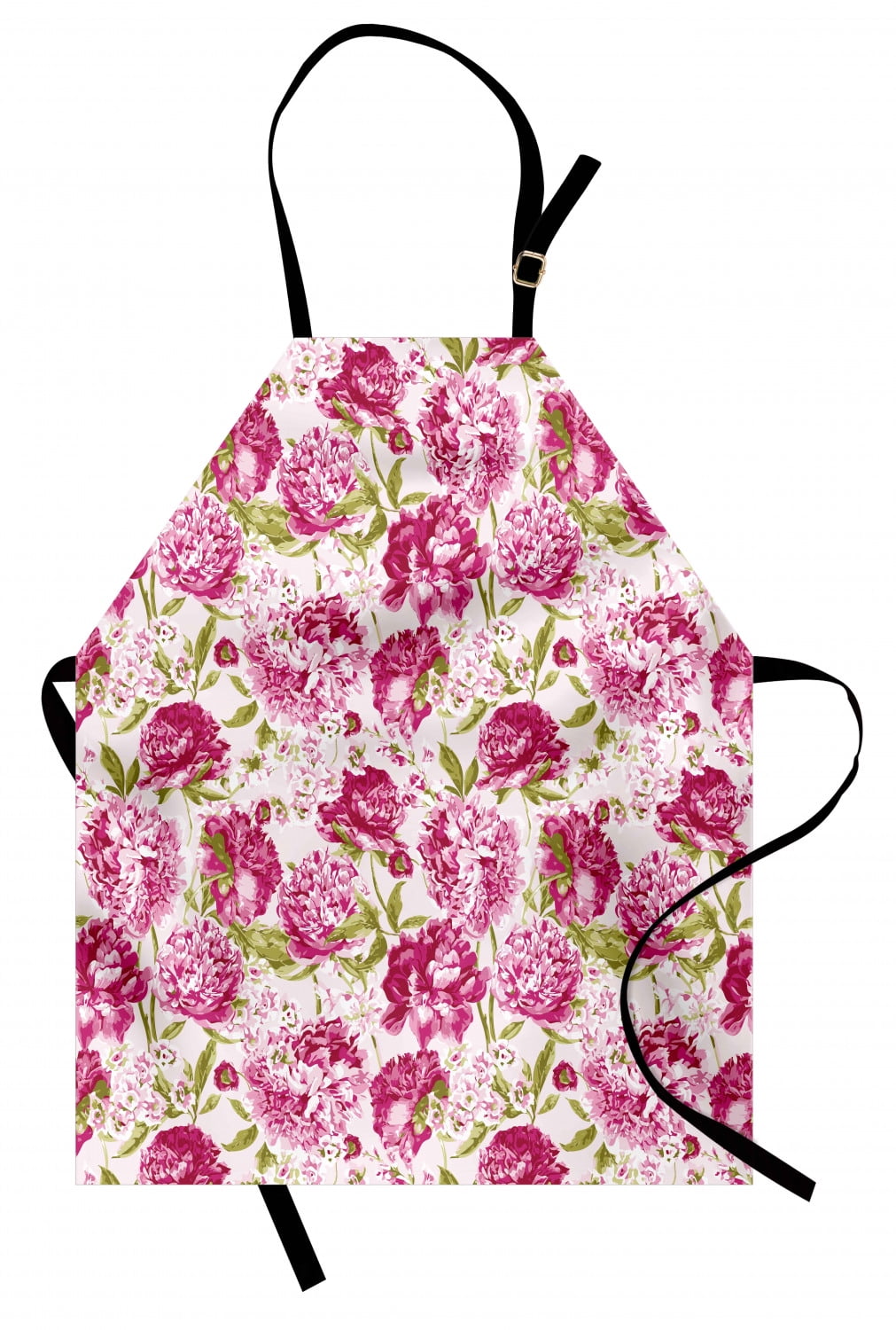Flowers Apron Floral Theme Vintage Pink Peonies and Leaves Spring ...