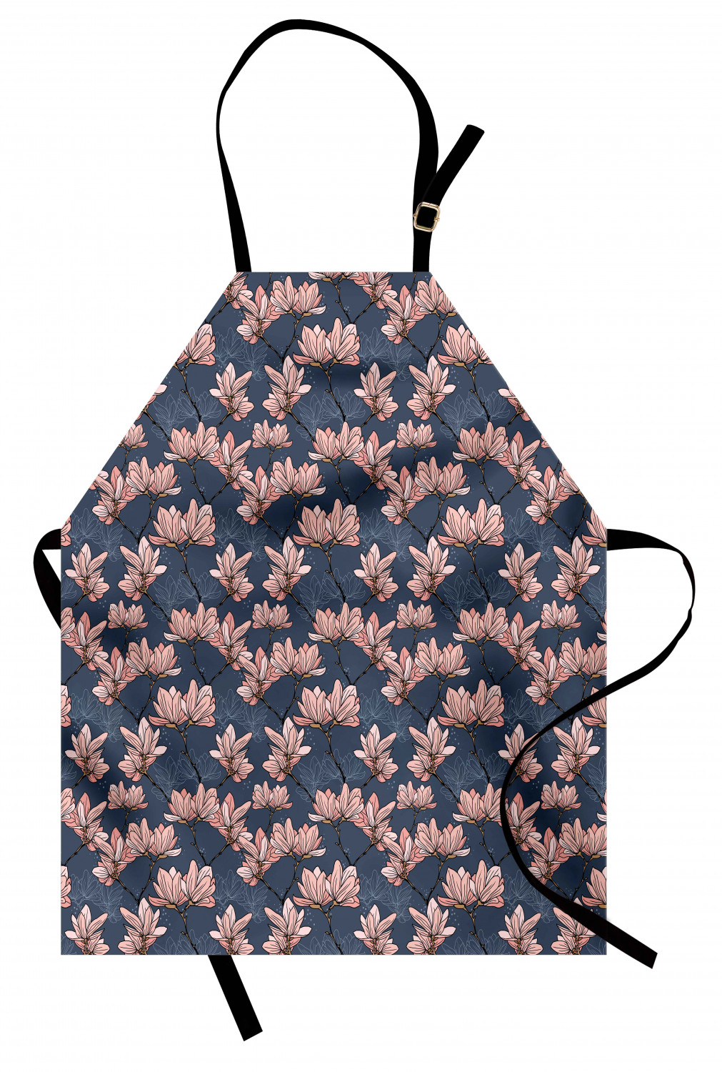 Flowers Apron Pattern with Magnolia Flowers in Japanese Style Tender ...
