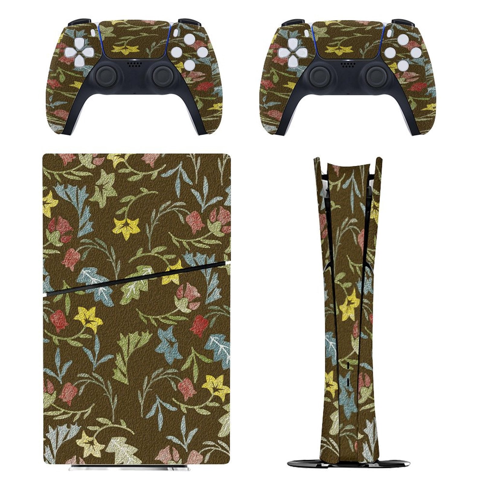 Flowers, Background, Vintage, Texture PS5/PS5 Slim Digital Disc Skin ...