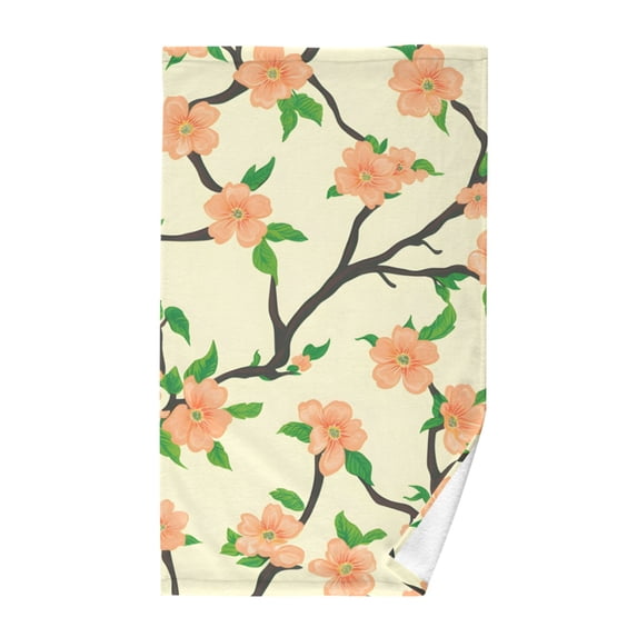 Flowers Bloom Bath Towel 100% Cotton Soft Thick High Absorbency Hand ...