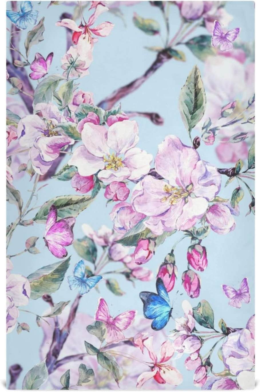 Flowers Blooming Branches Kitchen Dish Towels 4 Pack Absorbent Hand Towels, Lint-Free 18"x28 ...