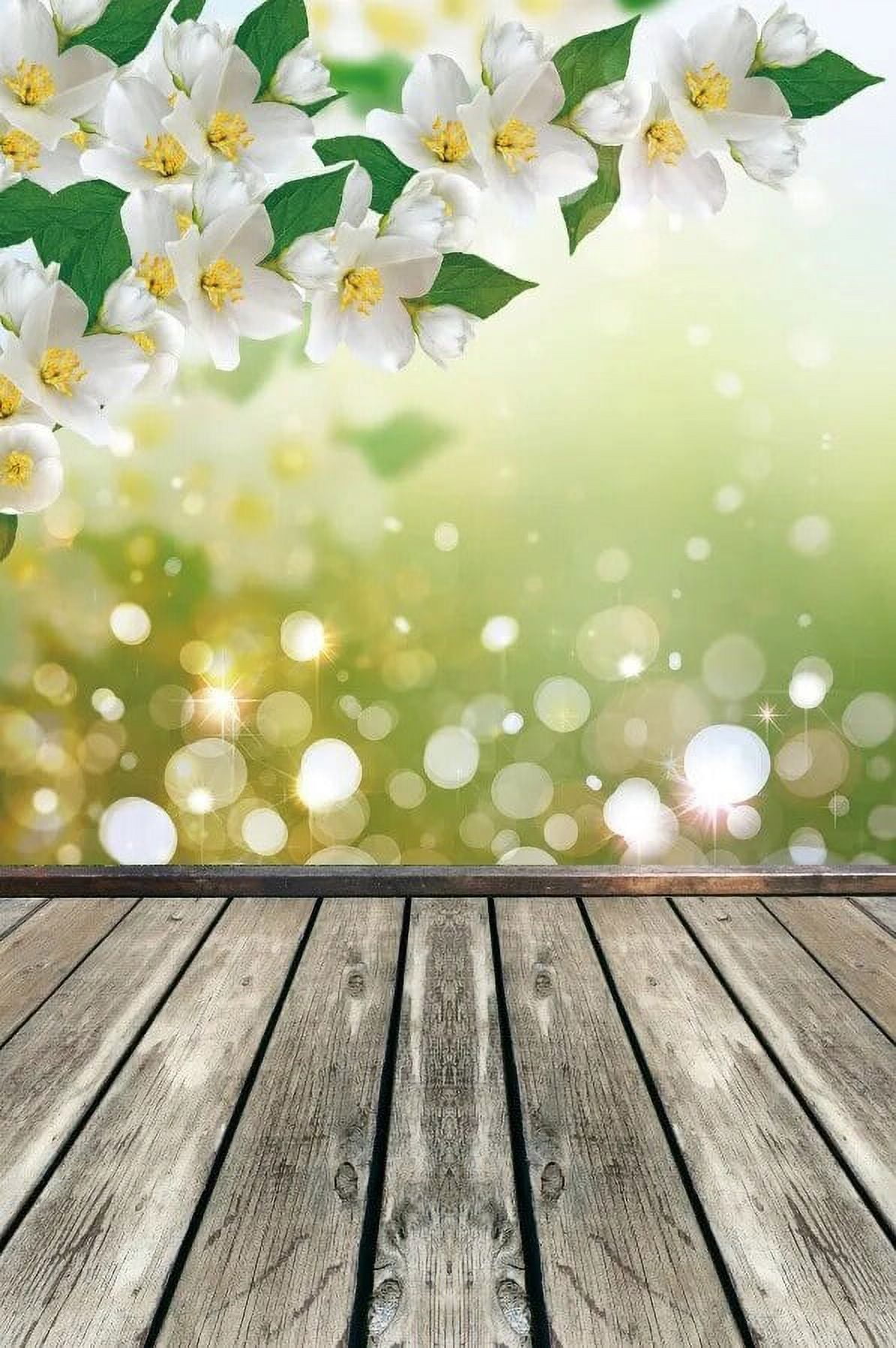 Flowers Blooming Trees Bokeh Wooden Floor Baby Portrait Photography ...