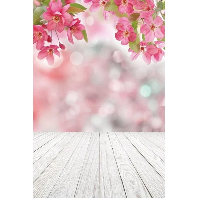 Flowers Blooming Trees Bokeh Wooden Floor Baby Portrait Photography ...