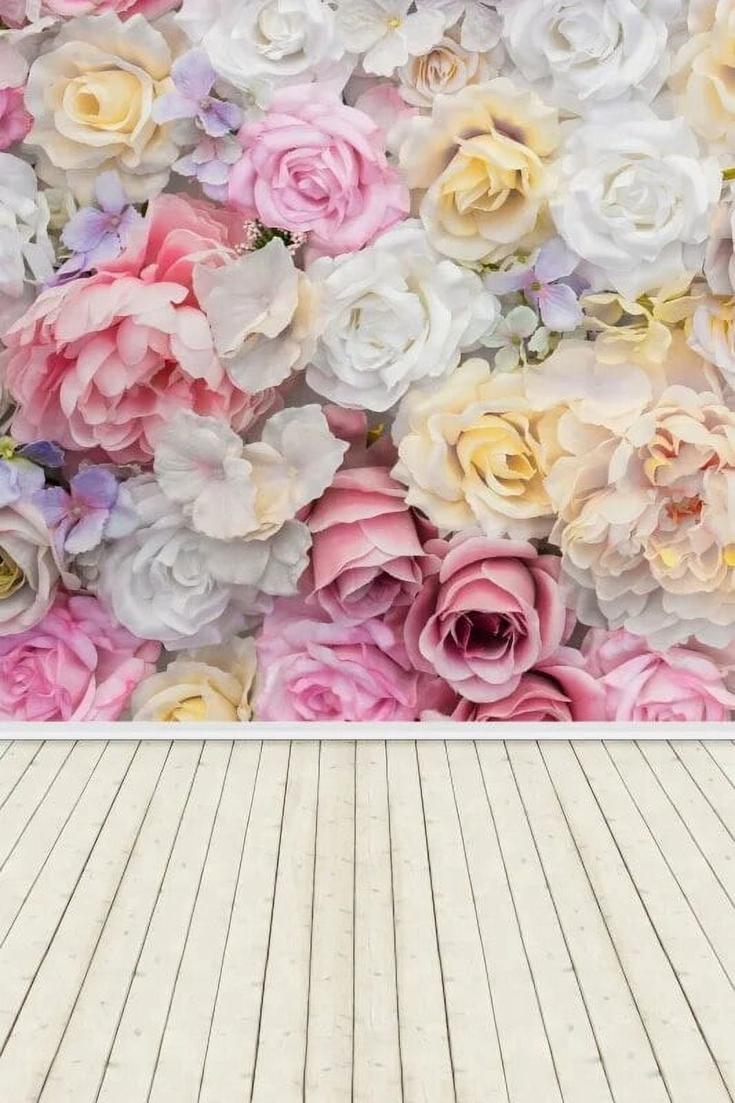 Flowers Blooming Trees Bokeh Wooden Floor Baby Portrait Photography Backdrops Photo Backgrounds ...