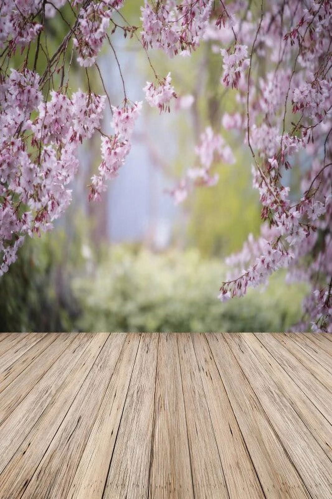 Flowers Blooming Trees Bokeh Wooden Floor Baby Portrait Photography ...