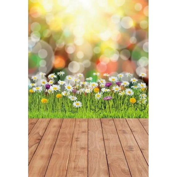 Flowers Blooming Trees Bokeh Wooden Floor Baby Portrait Photography ...
