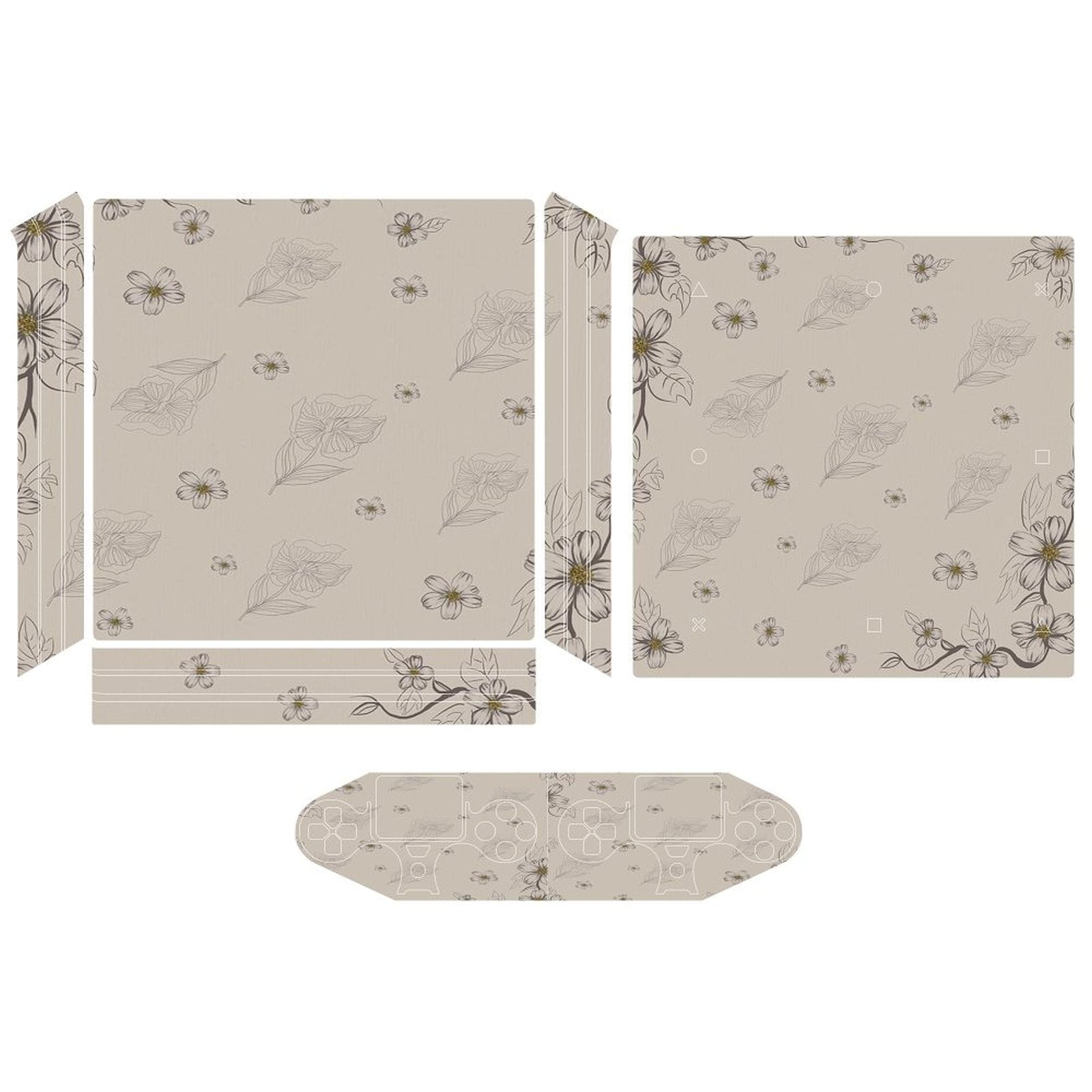 Flowers Botanical PS4/PS4 Pro/PS4 Slim Skin Sticker For Console And ...