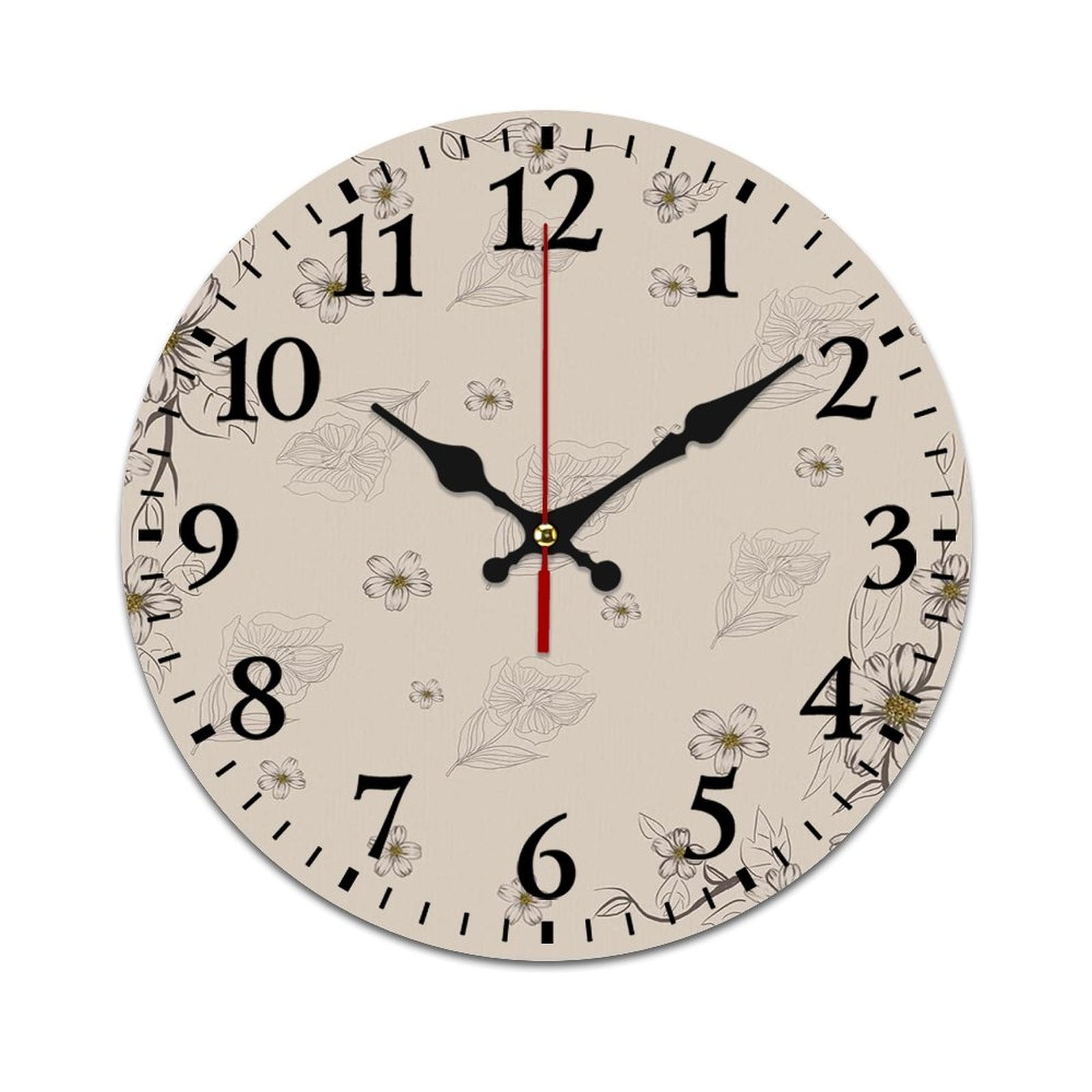 Flowers Botanical Wall Clock Modern Design Clocks Wall Hanging Home ...