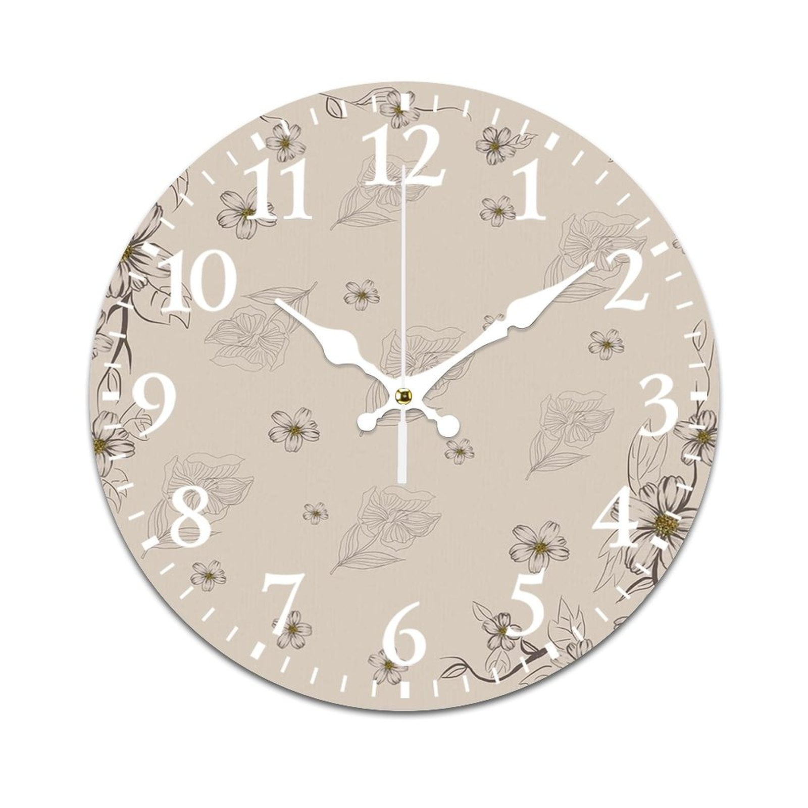 Flowers Botanical Wall Clock Modern Design Clocks Wall Hanging Home ...