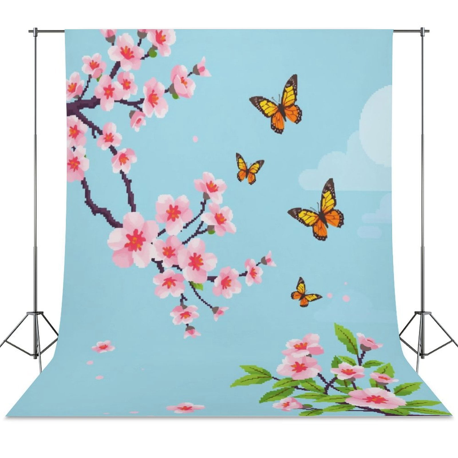 Flowers Butterflies Spring Decorations BackdropPortrait Photography ...