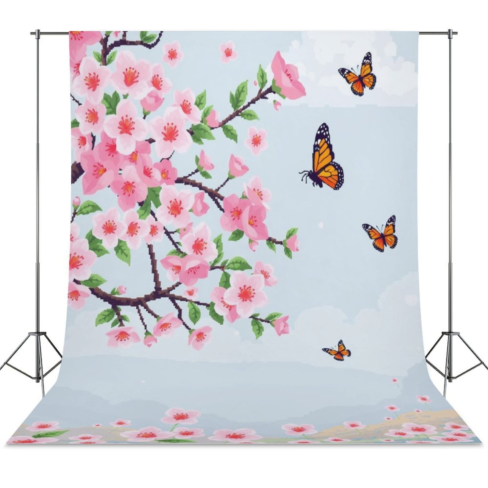 Flowers Butterflies Spring Decorations BackdropPortrait Photography ...