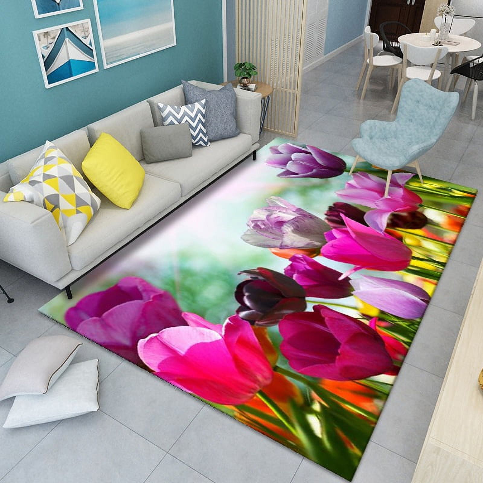Flowers Butterfly 3D printing Mat/Rug Home Decor Large Carpet New Year ...