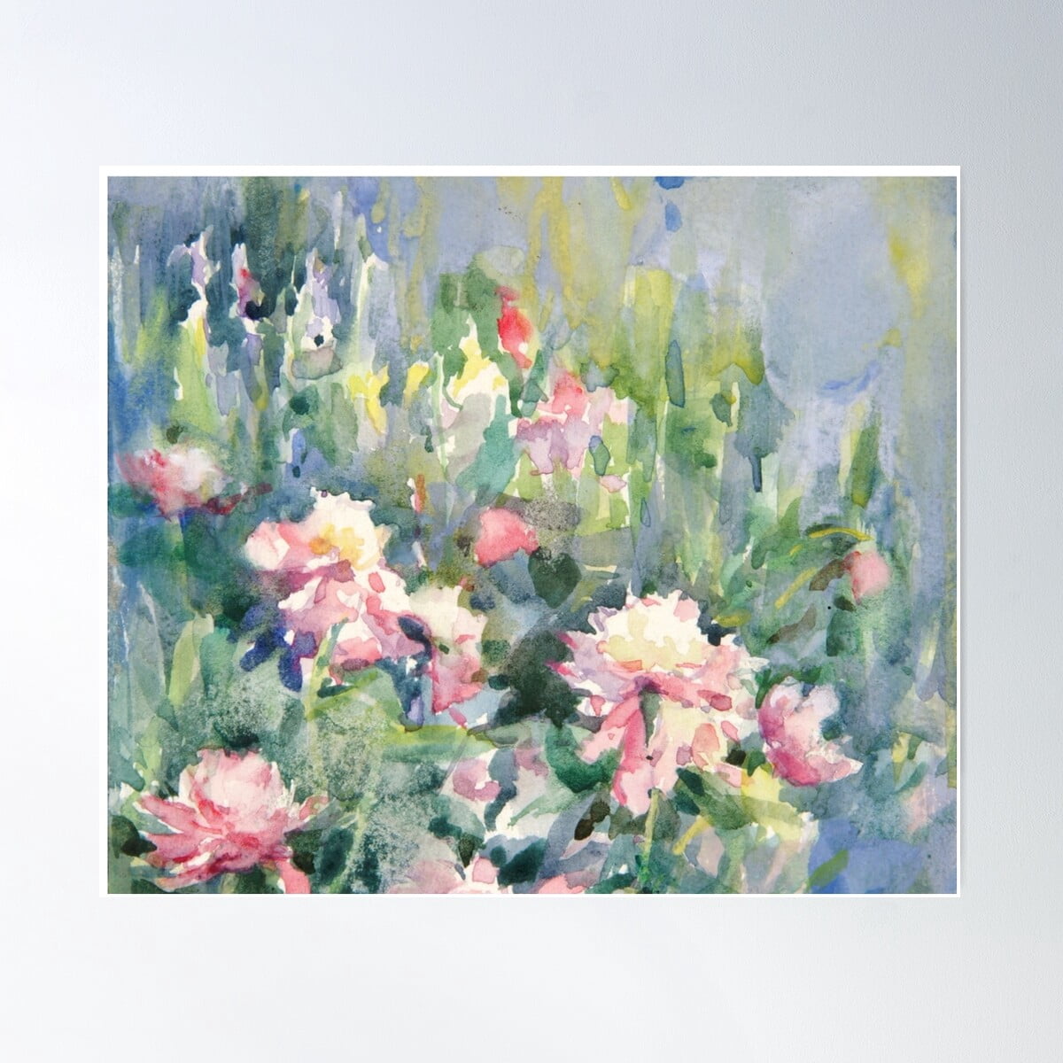 Flowers By Bertha E. Perrie Poster Wall Art, Modern Wall Decor For ...