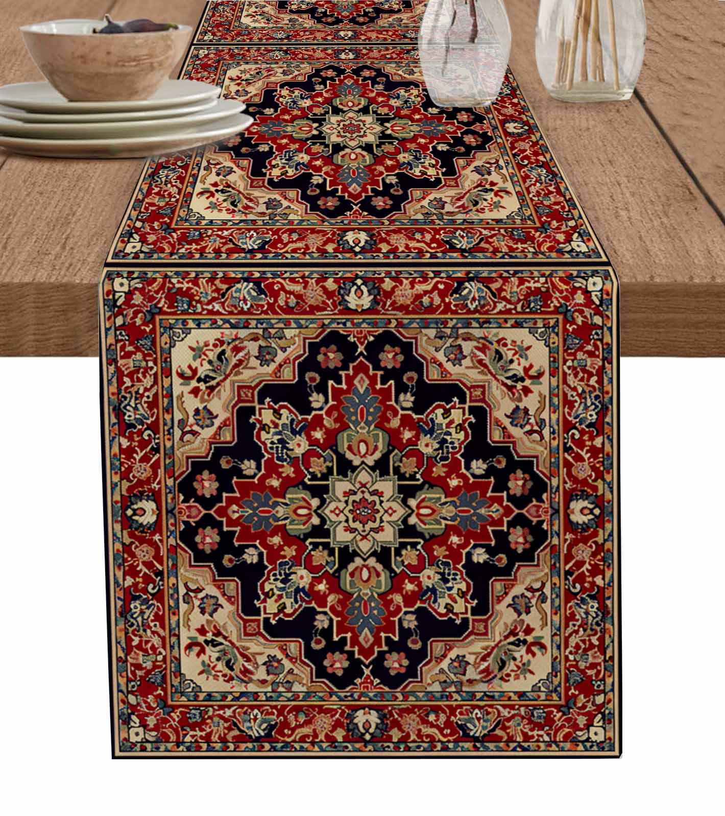 Flowers Carpet Vintage ration Table Runner Wedding r Table Runner ...