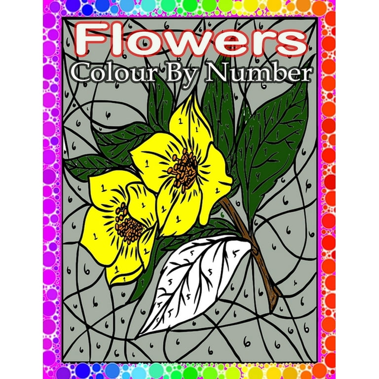 Color By Number Flower Coloring Pages