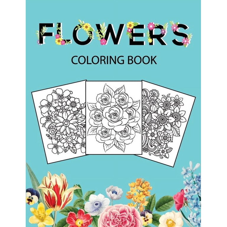 coloring pages realistic flowers