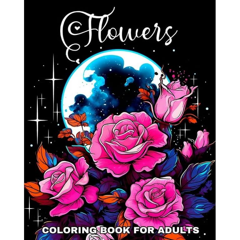adult coloring book roses