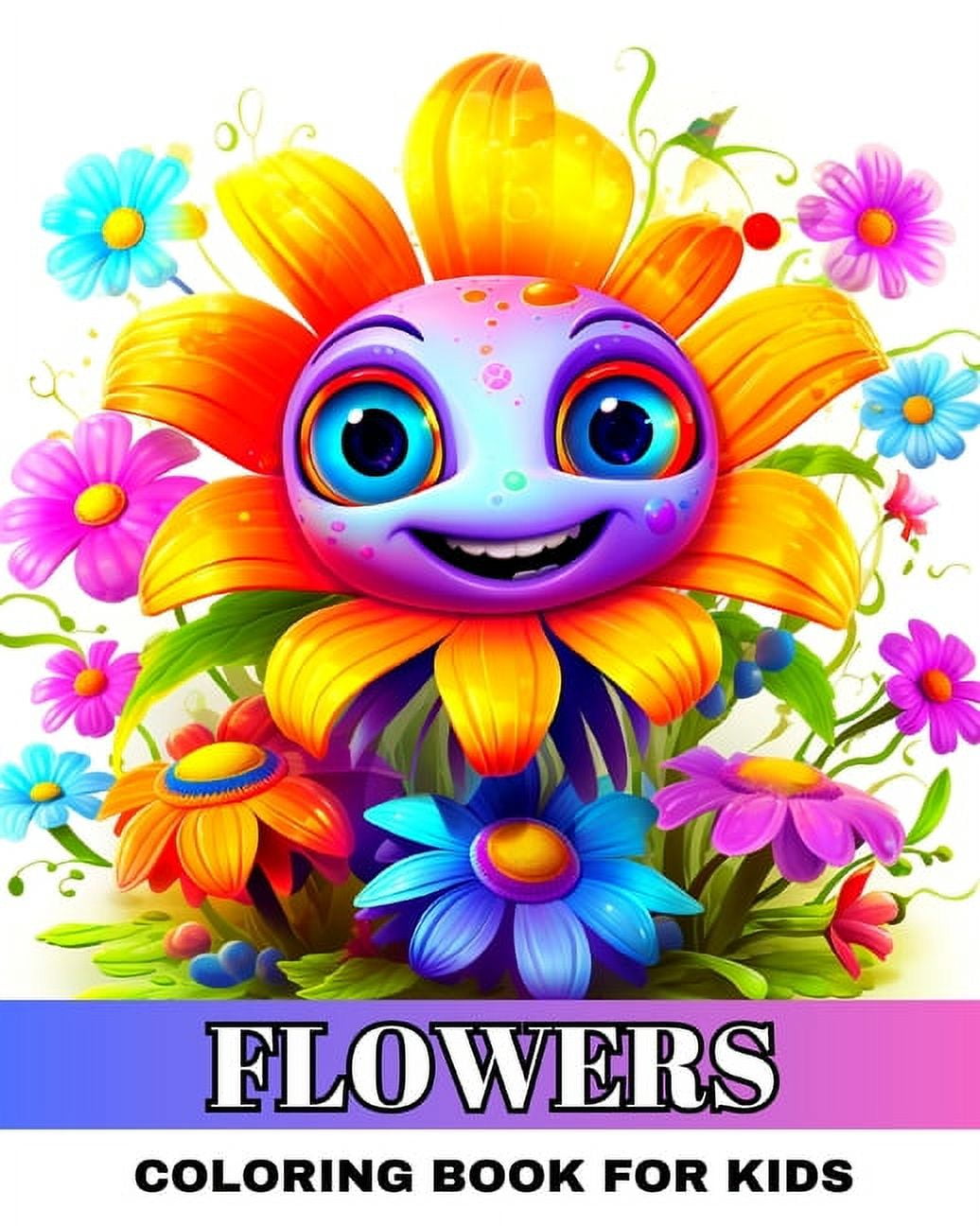 Flowers Coloring Book for Kids: Flowers Coloring Sheets for Kids with ...