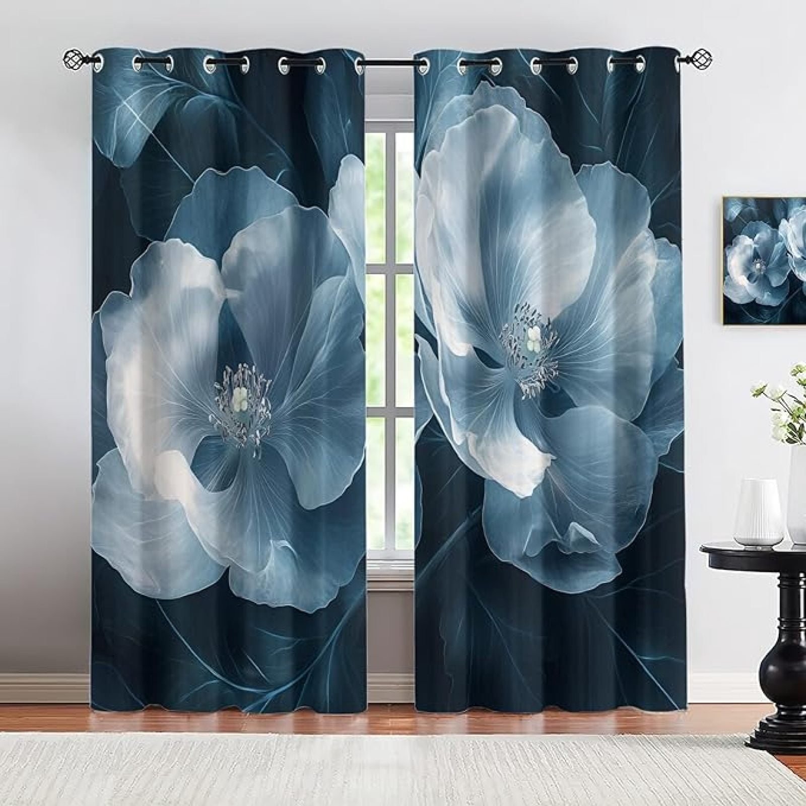 Flowers Curtains, European Flowers Curtain For Bedroom Living Room ...