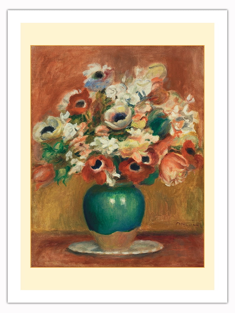 Flowers (Fleurs) - From an Original Color Painting by Pierre-Auguste ...