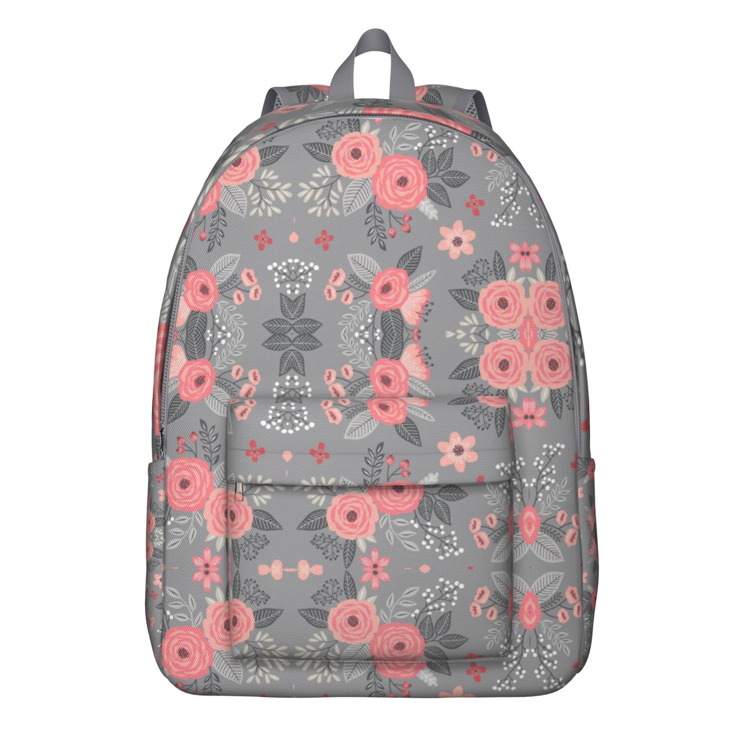 Flowers Floral Everyday Backpack for School College and Work, Large ...