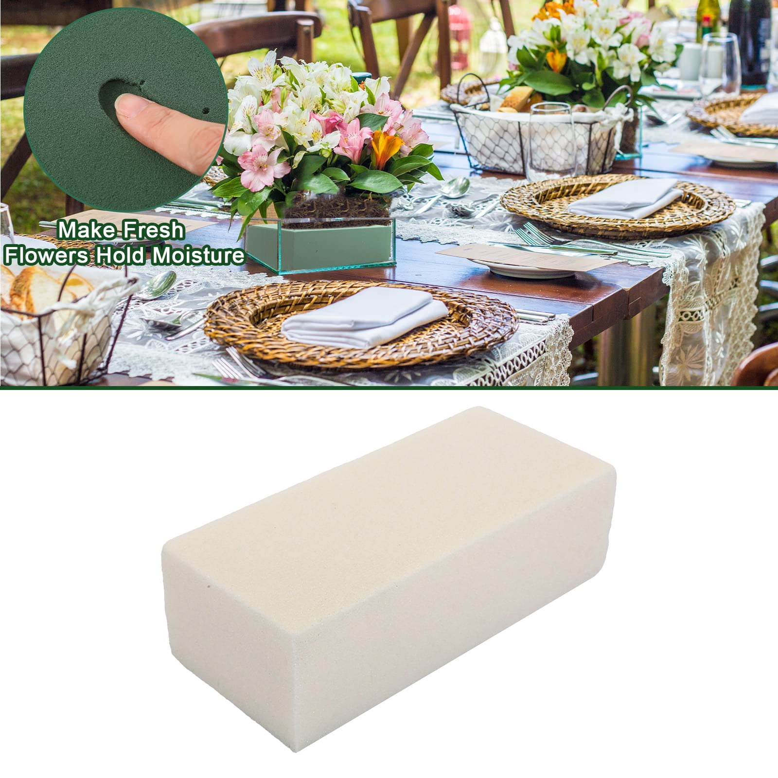 Flowers - Floral Foam for Fresh and Dried Arrangements Lightweight ...