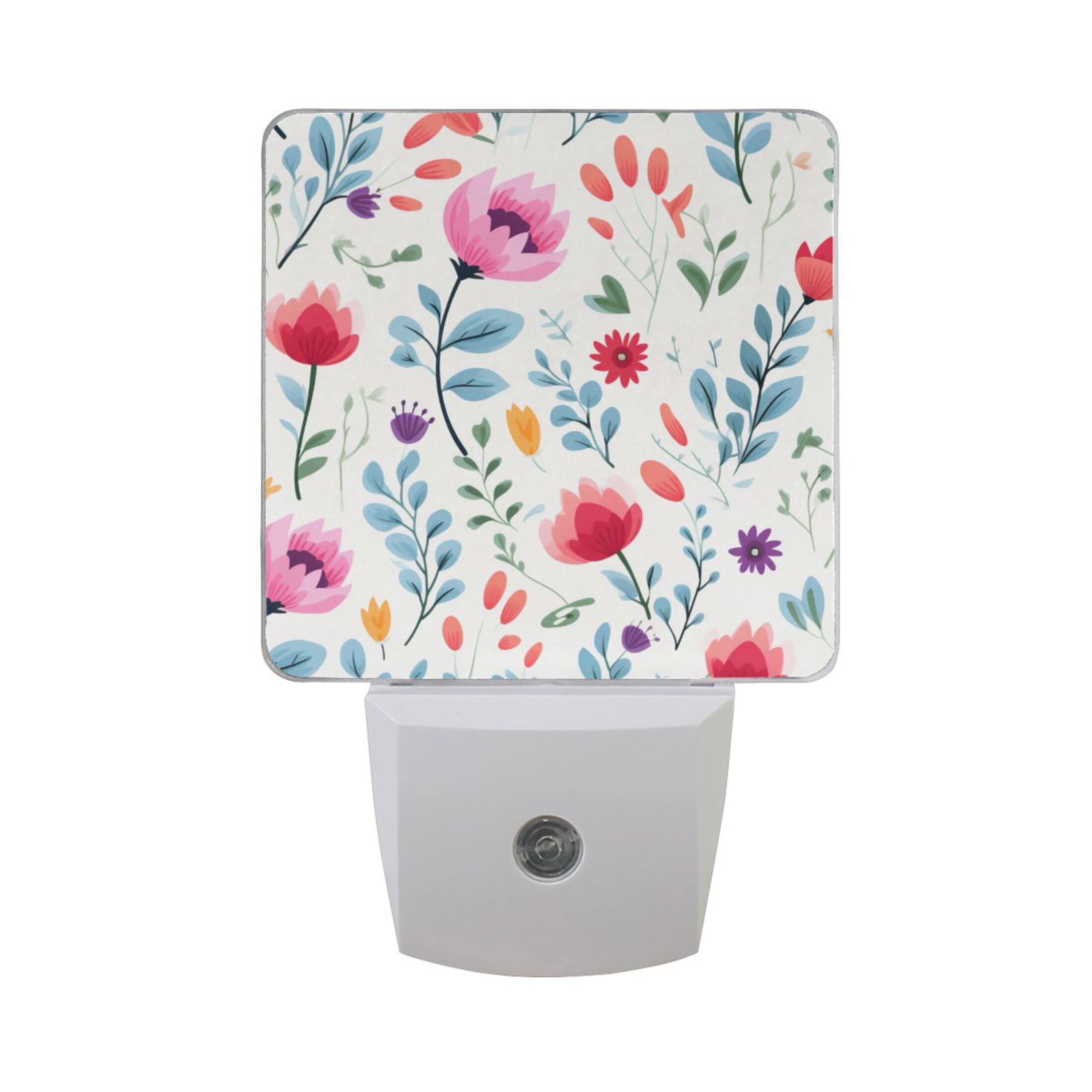 Flowers Floral Night Light LED Dusk to Dawn Auto Sensor Night Lamp Plug ...