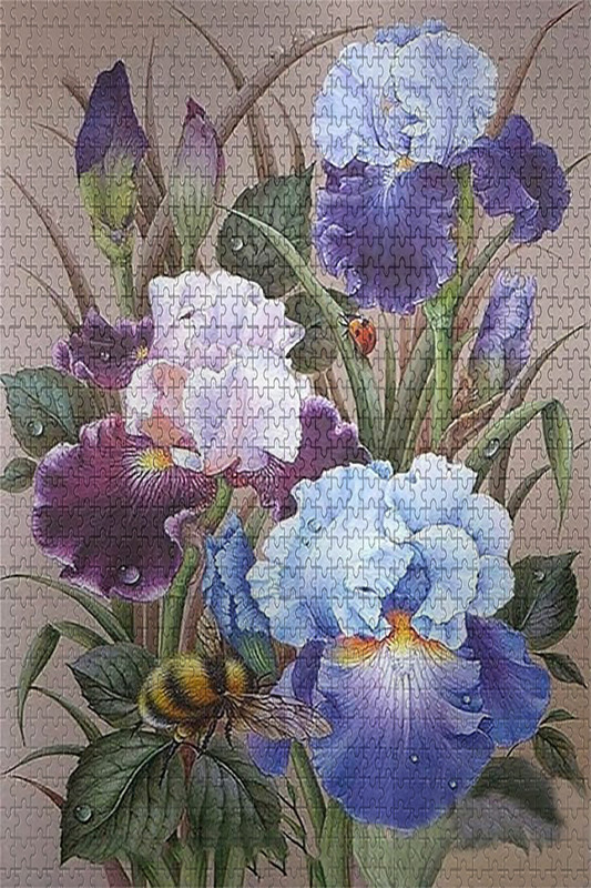 Flowers Flowerresin Picture Beads 500 Piece Puzzles, Puzzles For Adults ...