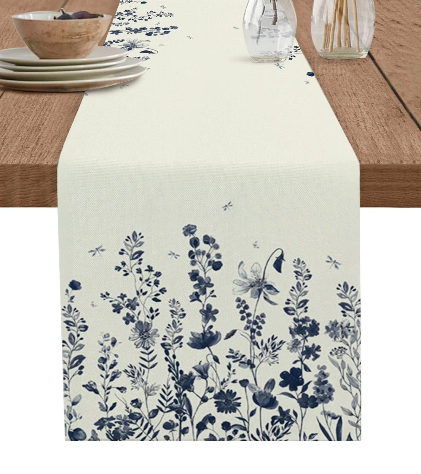 Flowers Foliage Dragonflies Vintage Table Runners Wedding Table ...