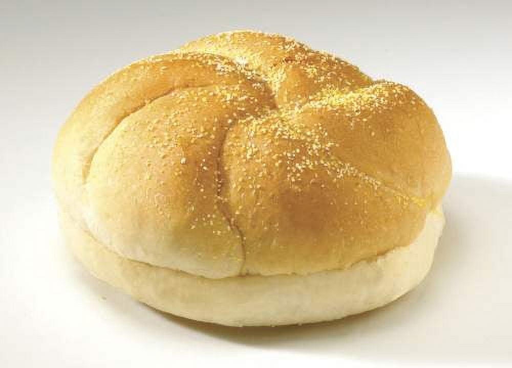 Flowers Foods European Bakers Corn Dusted White Kaiser Sandwich Bun, 4. ...