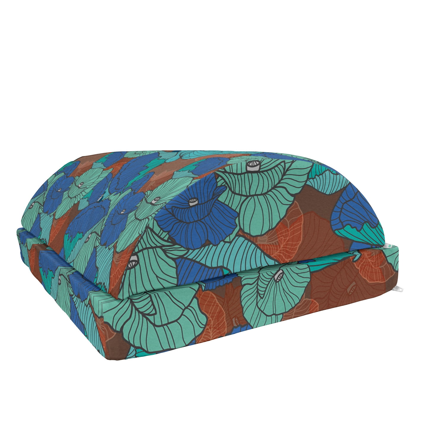 Flowers Foot Rest, Botanical Theme Floral Patterns Along Poppy Motifs ...
