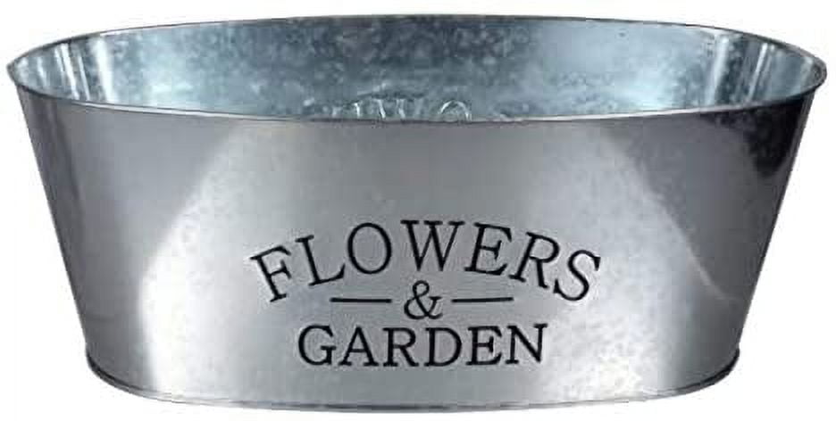 Farmhouse Style Flowers & Garden Galvanized Metal Oval Planters for ...