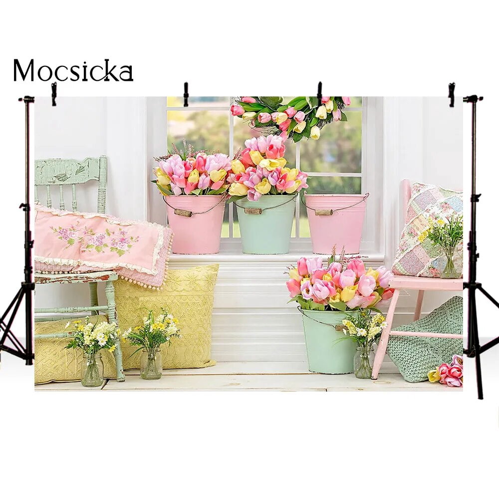 Flowers Garden Newborn Kids Portrait Photography Backdrop Windows ...