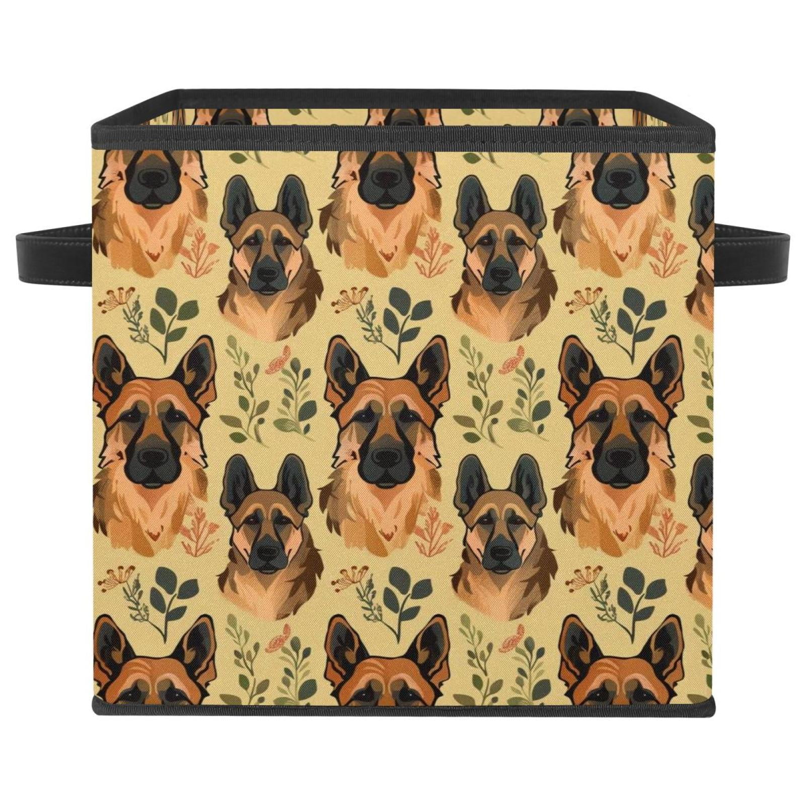 Flowers German Shepherd Pattern Storage Bins, Extra Large Closet ...