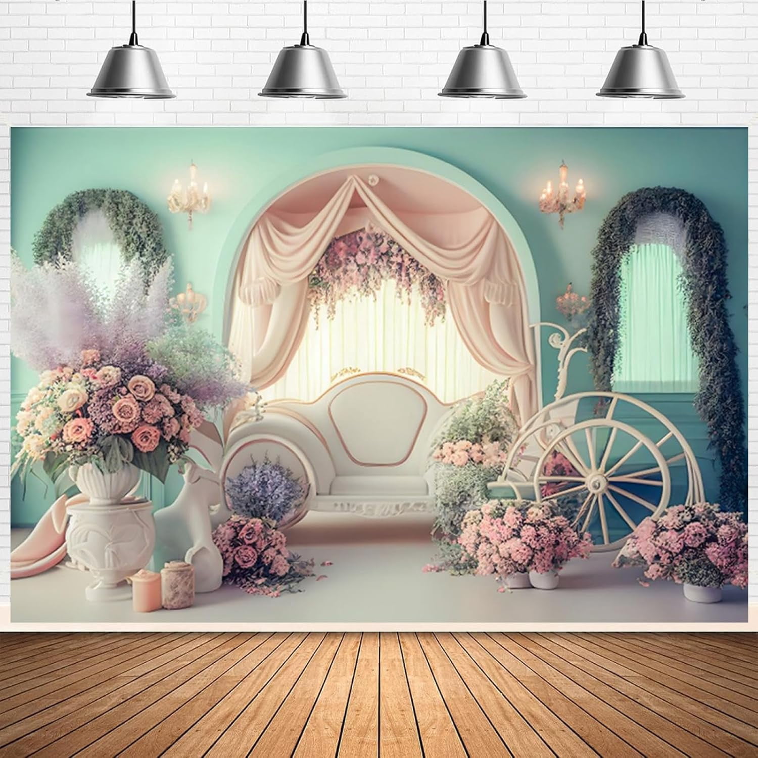 Flowers Girl's Birthday Party Backdrop for Photography Mother's Day ...